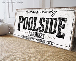 CUSTOM POOLSIDE PARADISE SIGN – Cedar & Sage US